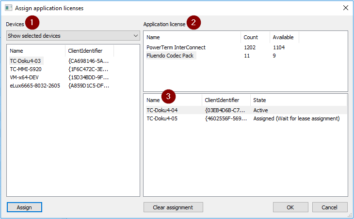 Managing application licenses